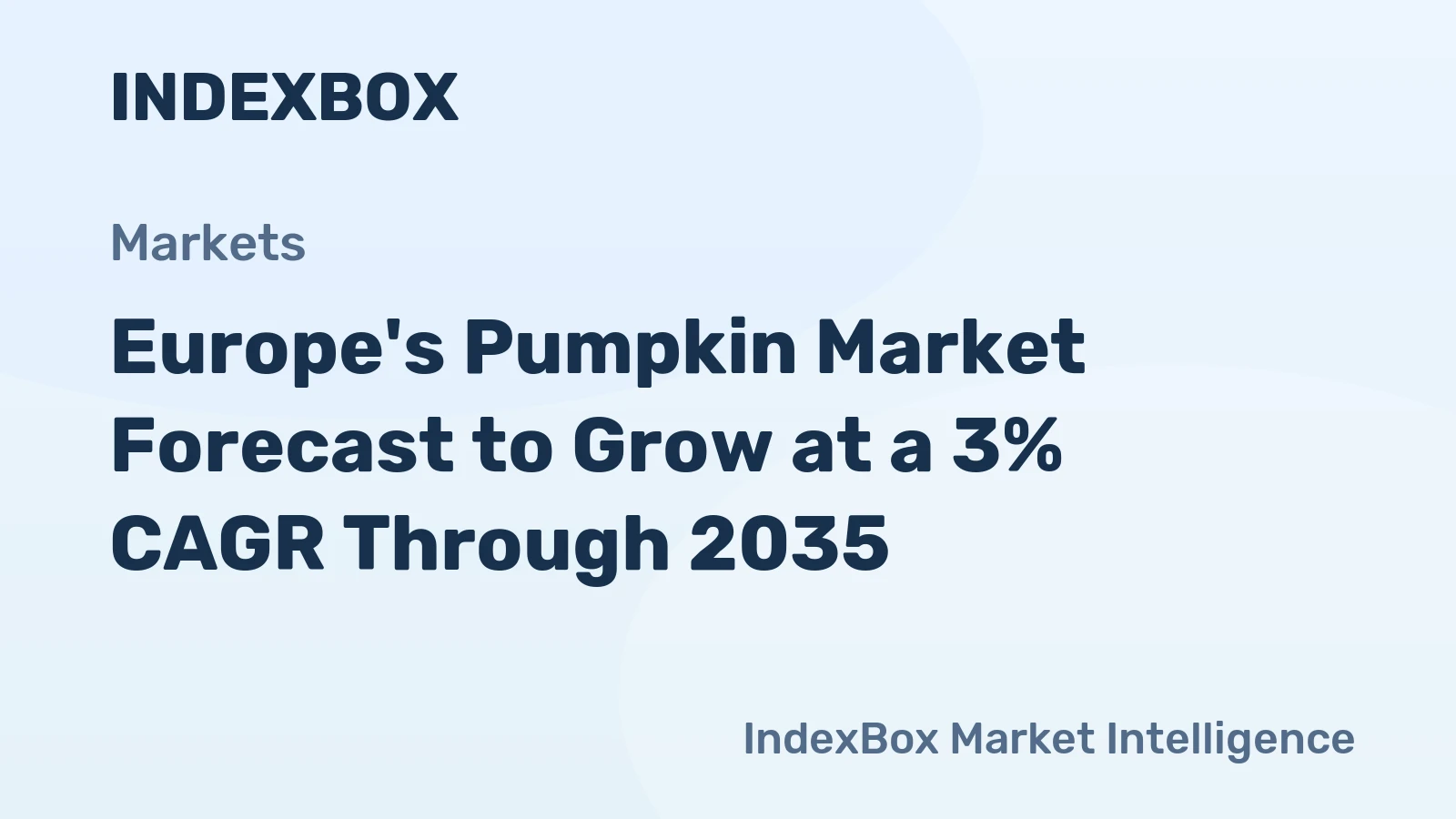 Europe's Pumpkin Market Forecast to Grow at a 3% CAGR Through 2035