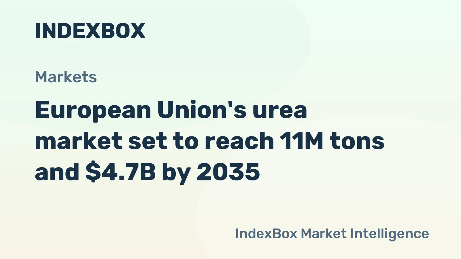 European Union's urea market set to reach 11M tons and $4.7B by 2035
