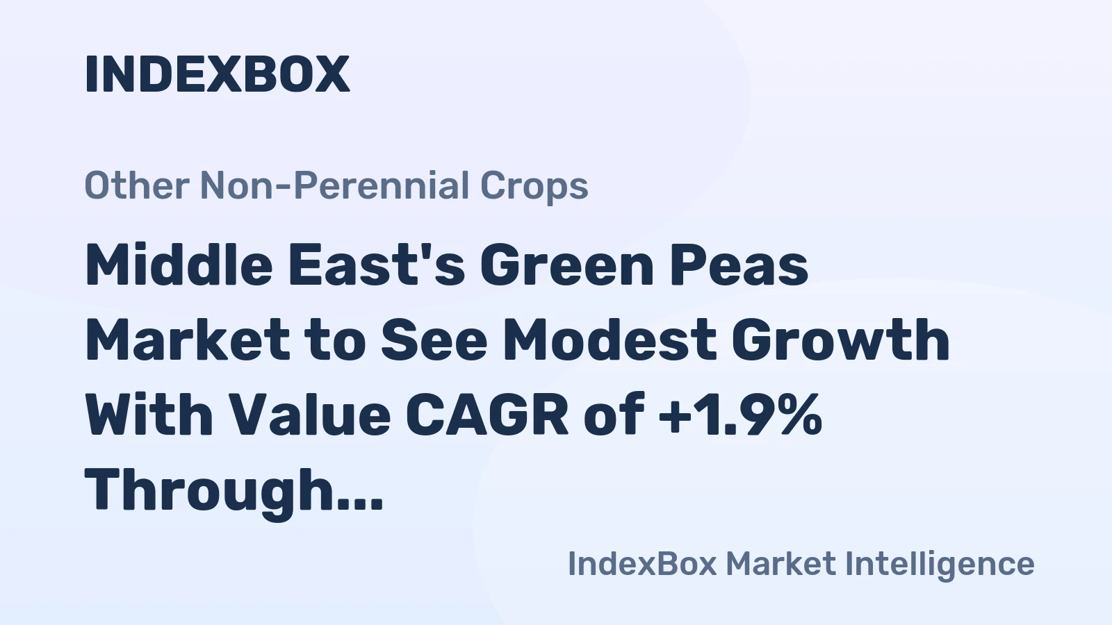 Middle East's Green Peas Market to See Modest Growth With Value CAGR of +1.9% Through 2035