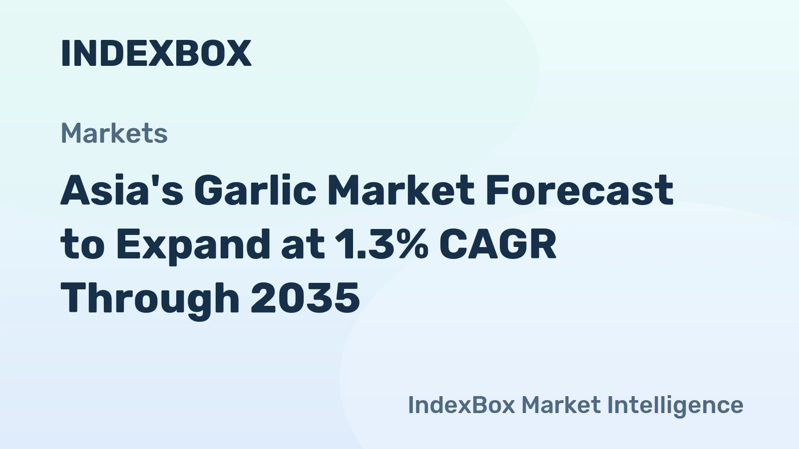 Asia's Garlic Market Forecast to Expand at 1.3% CAGR Through 2035