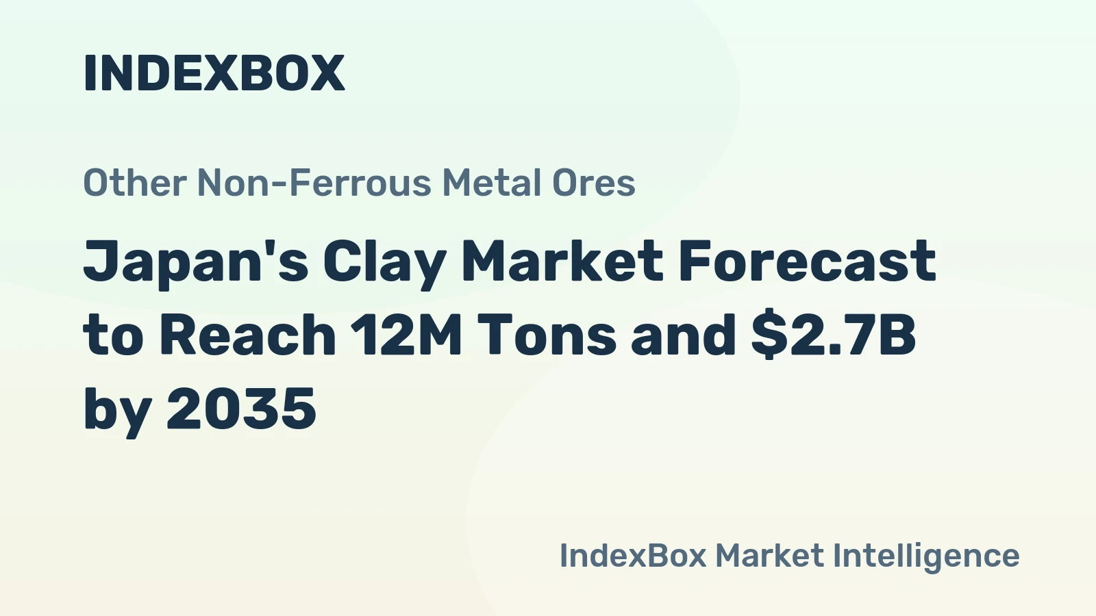 Japan's Clay Market Forecast to Reach 12M Tons and $2.7B by 2035