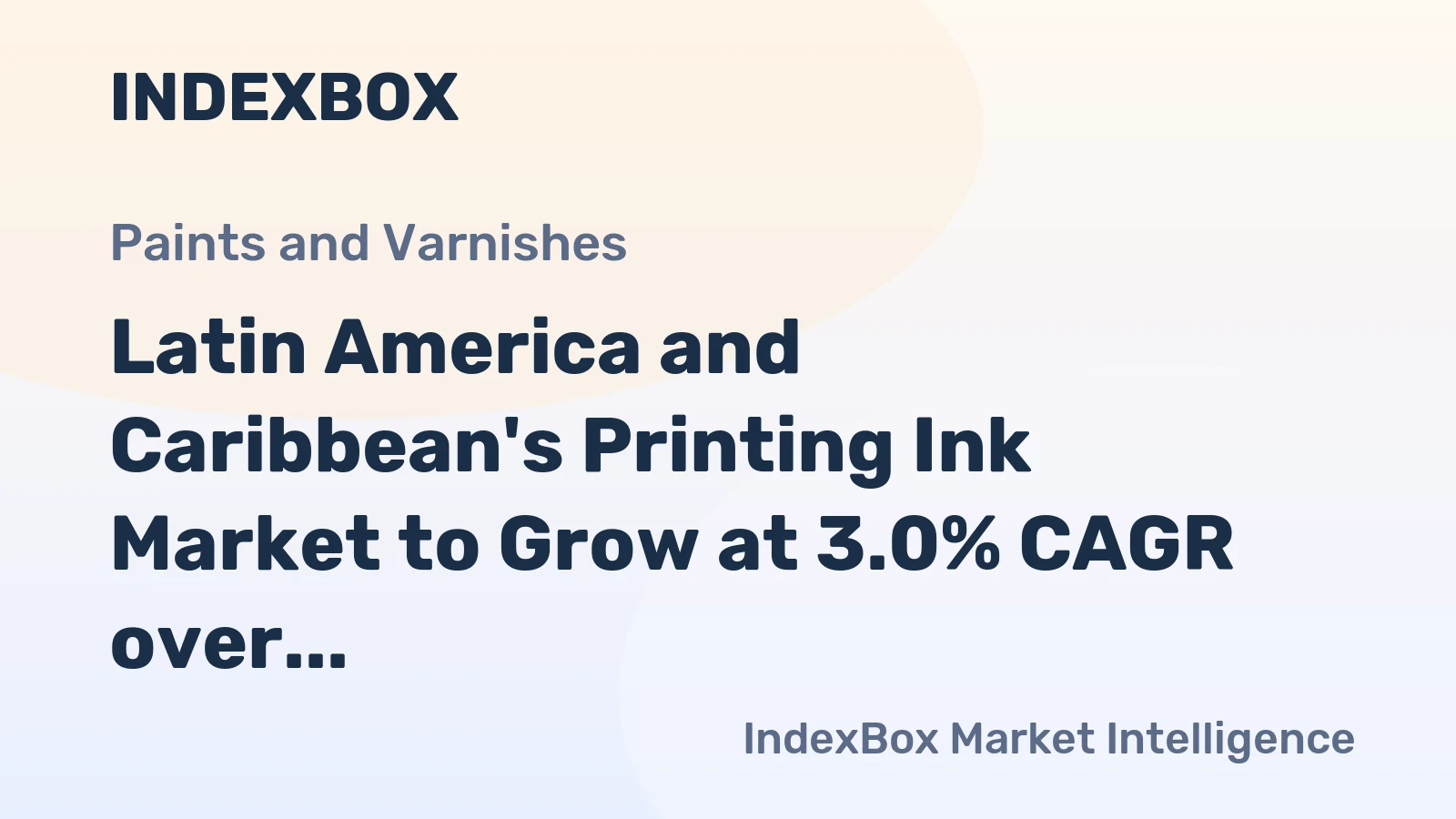 Latin America and Caribbean's Printing Ink Market to Grow at 3.0% CAGR over Next Decade