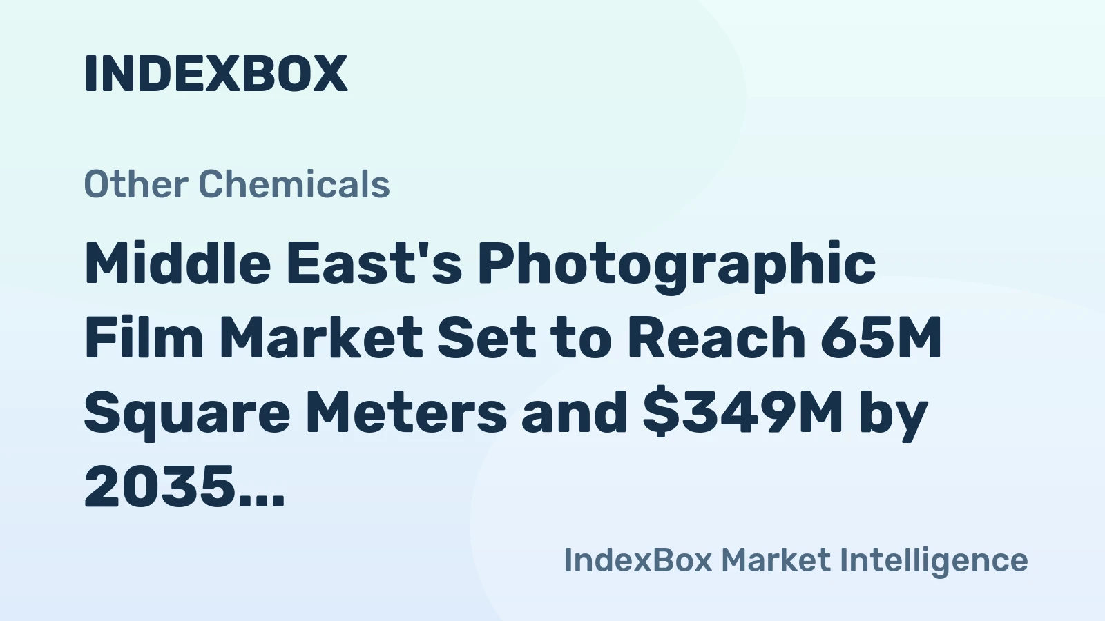 Middle East's Photographic Film Market Set to Reach 65M Square Meters and $349M by 2035
