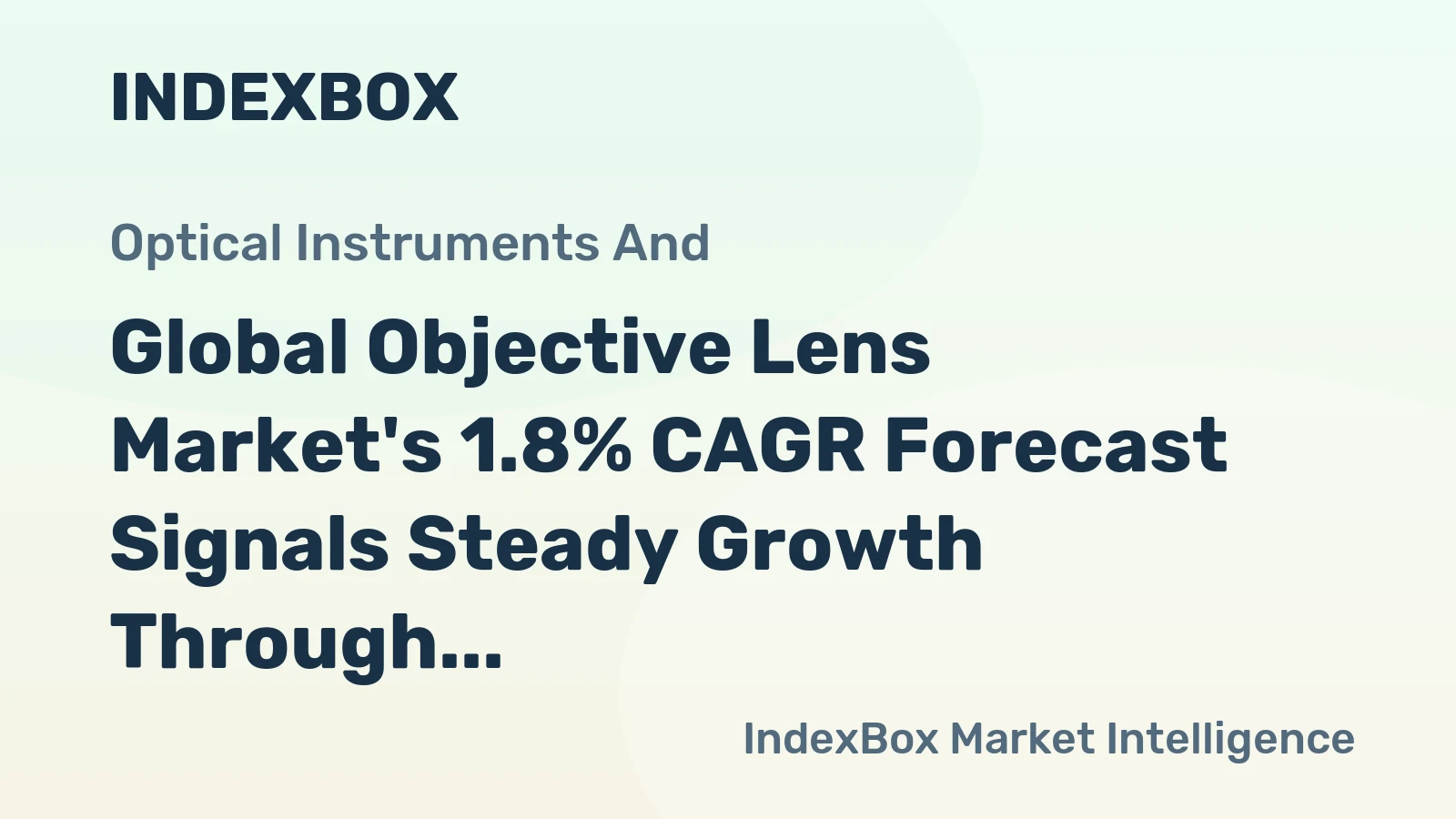 Global Objective Lens Market's 1.8% CAGR Forecast Signals Steady Growth Through 2035