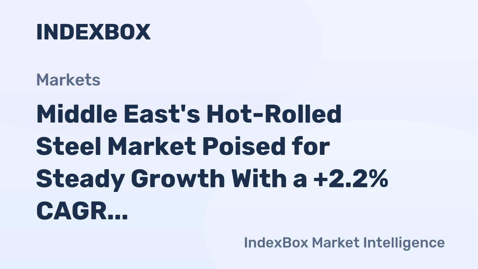 Middle East's Hot-Rolled Steel Market Poised for Steady Growth With a +2.2% CAGR Through 2035