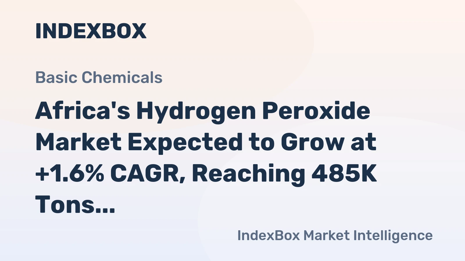 Africa's Hydrogen Peroxide Market Expected to Grow at +1.6% CAGR, Reaching 485K Tons by 2035
