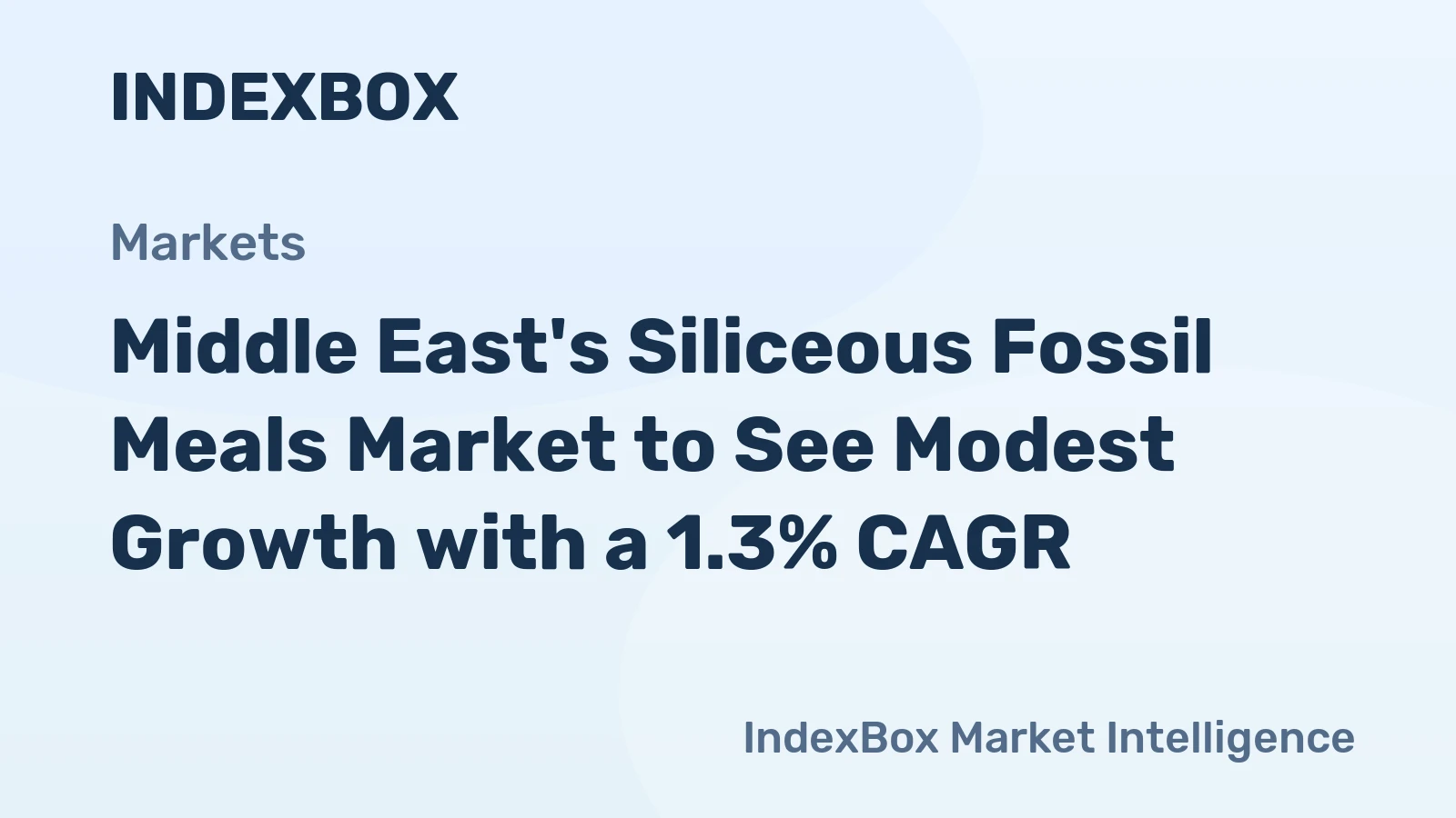 Middle East's Siliceous Fossil Meals Market to See Modest Growth with a 1.3% CAGR
