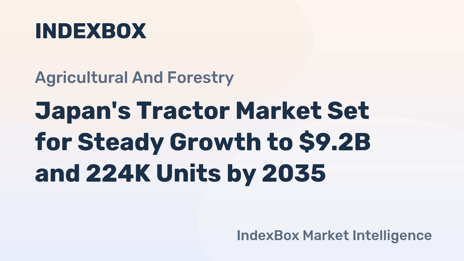 Japan's Tractor Market Set for Steady Growth to $9.2B and 224K Units by 2035