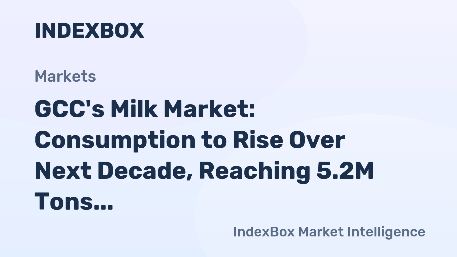 GCC's Milk Market: Consumption to Rise Over Next Decade, Reaching 5.2M Tons and $4.3B by 2035
