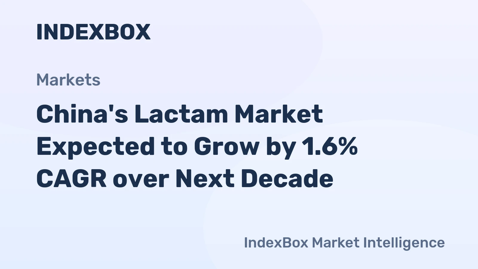 China's Lactam Market Expected to Grow by 1.6% CAGR over Next Decade
