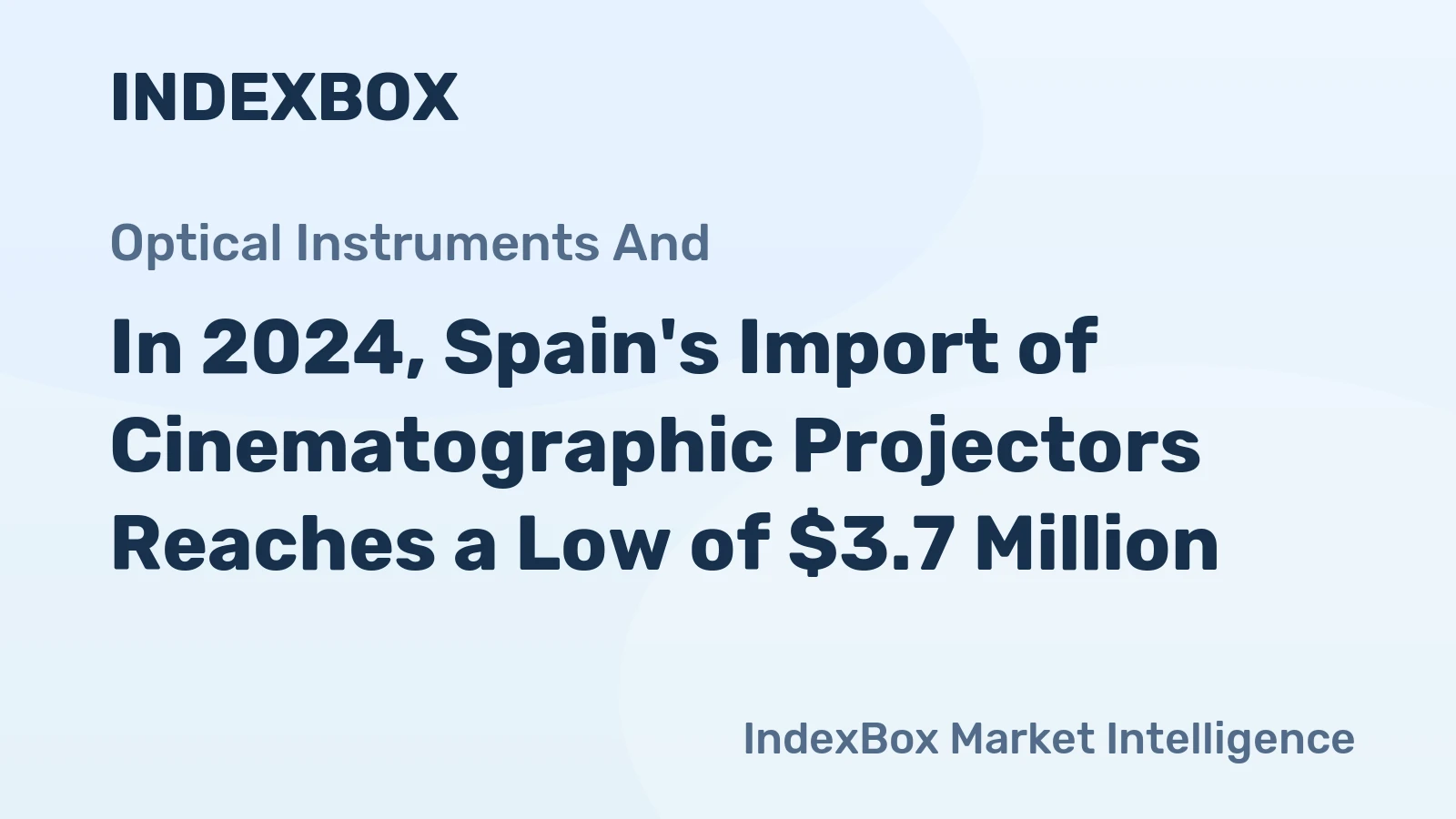 In 2024, Spain's Import of Cinematographic Projectors Reaches a Low of $3.7 Million.