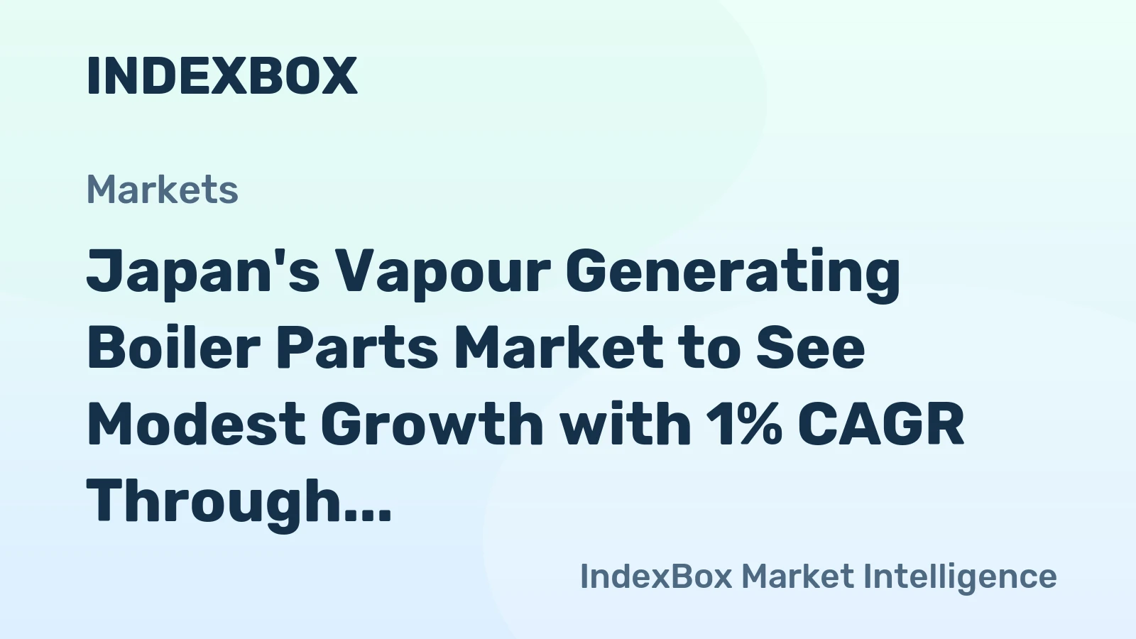 Japan's Vapour Generating Boiler Parts Market to See Modest Growth with 1% CAGR Through 2035