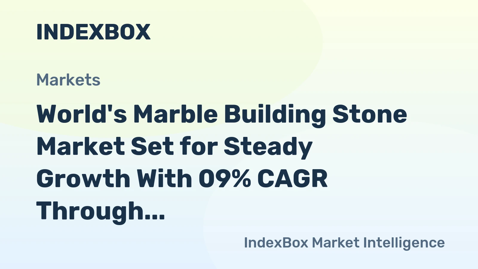 World's Marble Building Stone Market Set for Steady Growth With 09% CAGR Through 2035