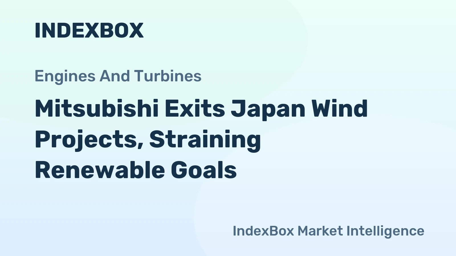 Mitsubishi Exits Japan Wind Projects, Straining Renewable Goals