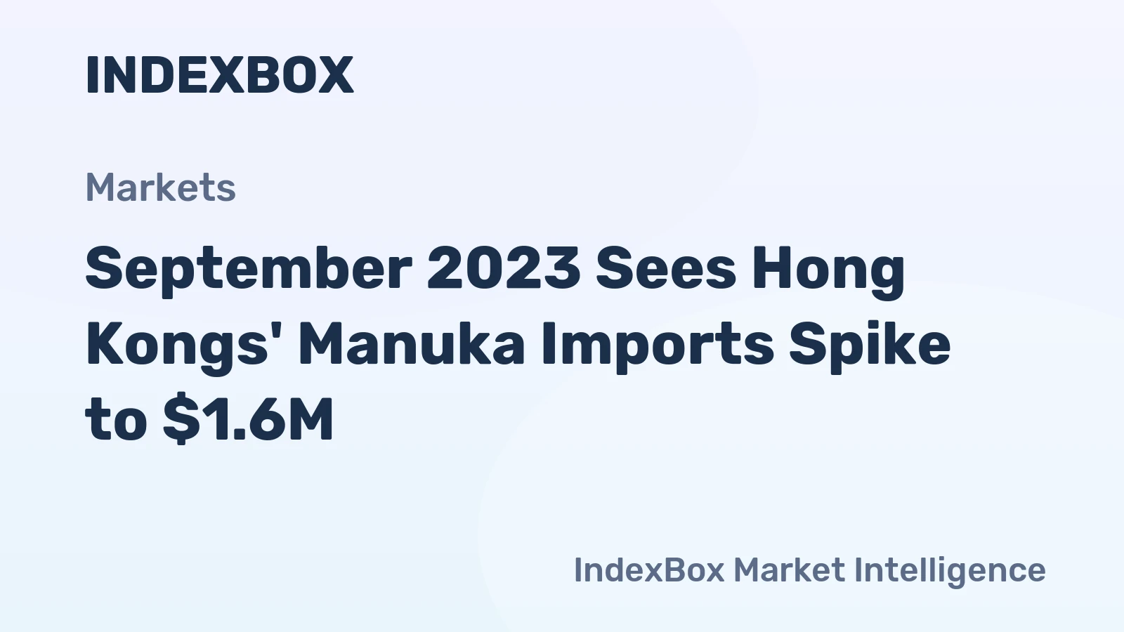 September 2023 Sees Hong Kongs' Manuka Imports Spike to $1.6M.