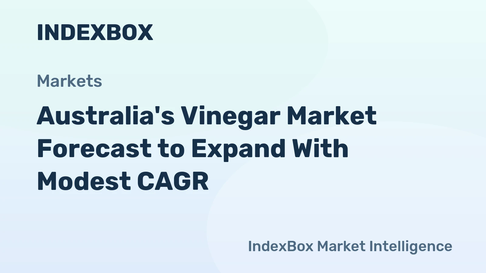 Australia's Vinegar Market Forecast to Expand With Modest CAGR