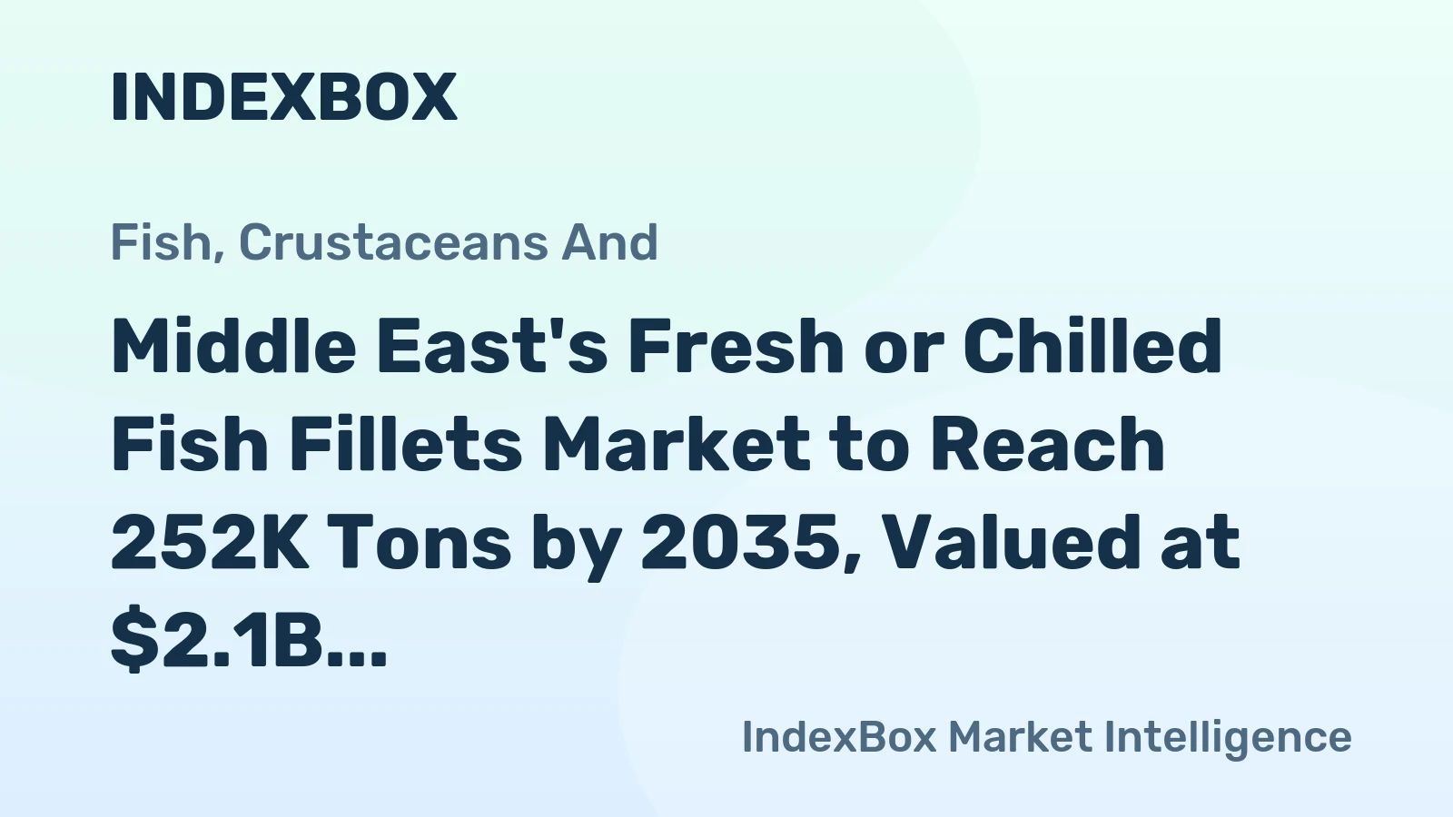Middle East's Fresh or Chilled Fish Fillets Market to Reach 252K Tons by 2035, Valued at $2.1B