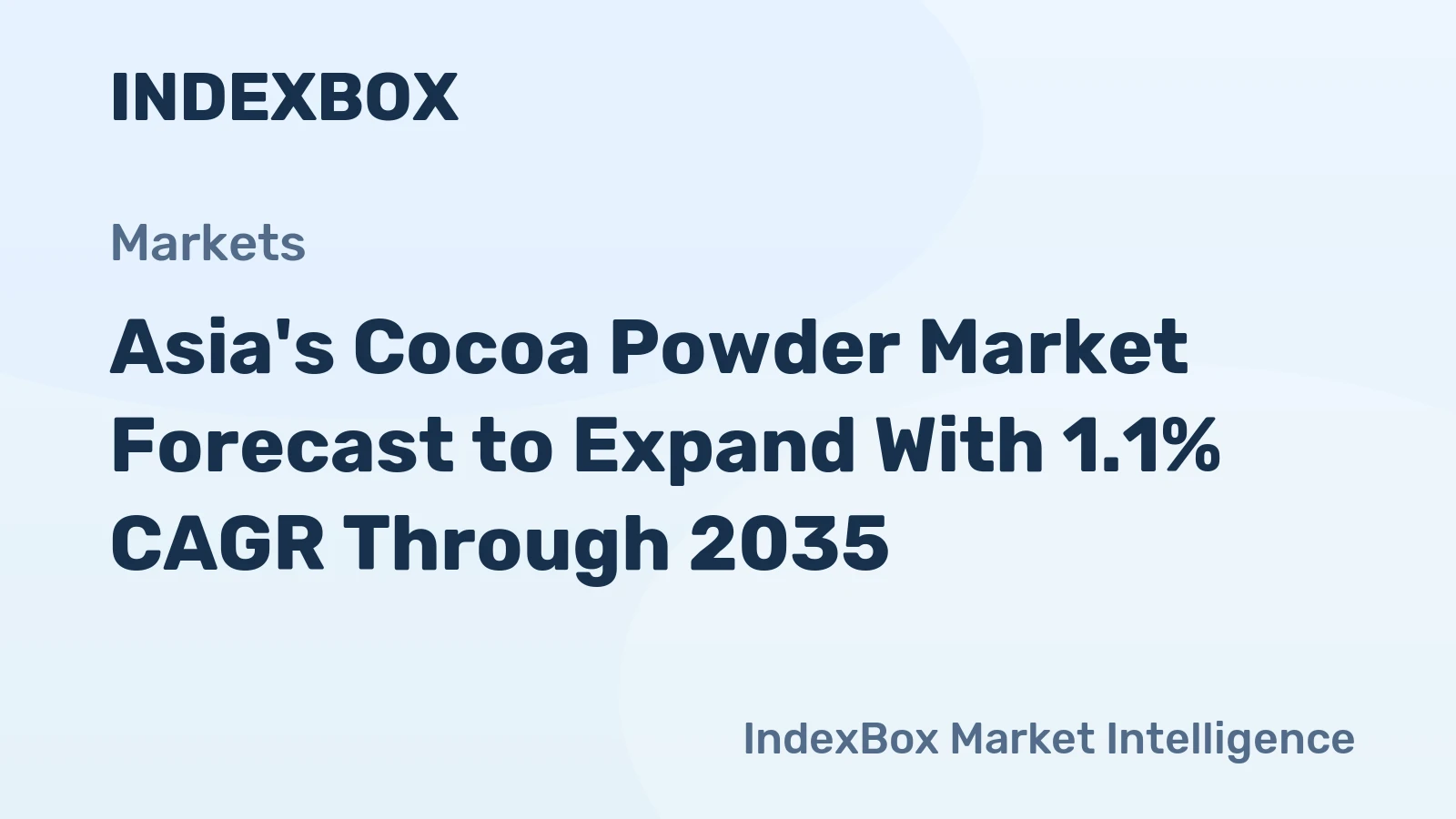 Asia's Cocoa Powder Market Forecast to Expand With 1.1% CAGR Through 2035