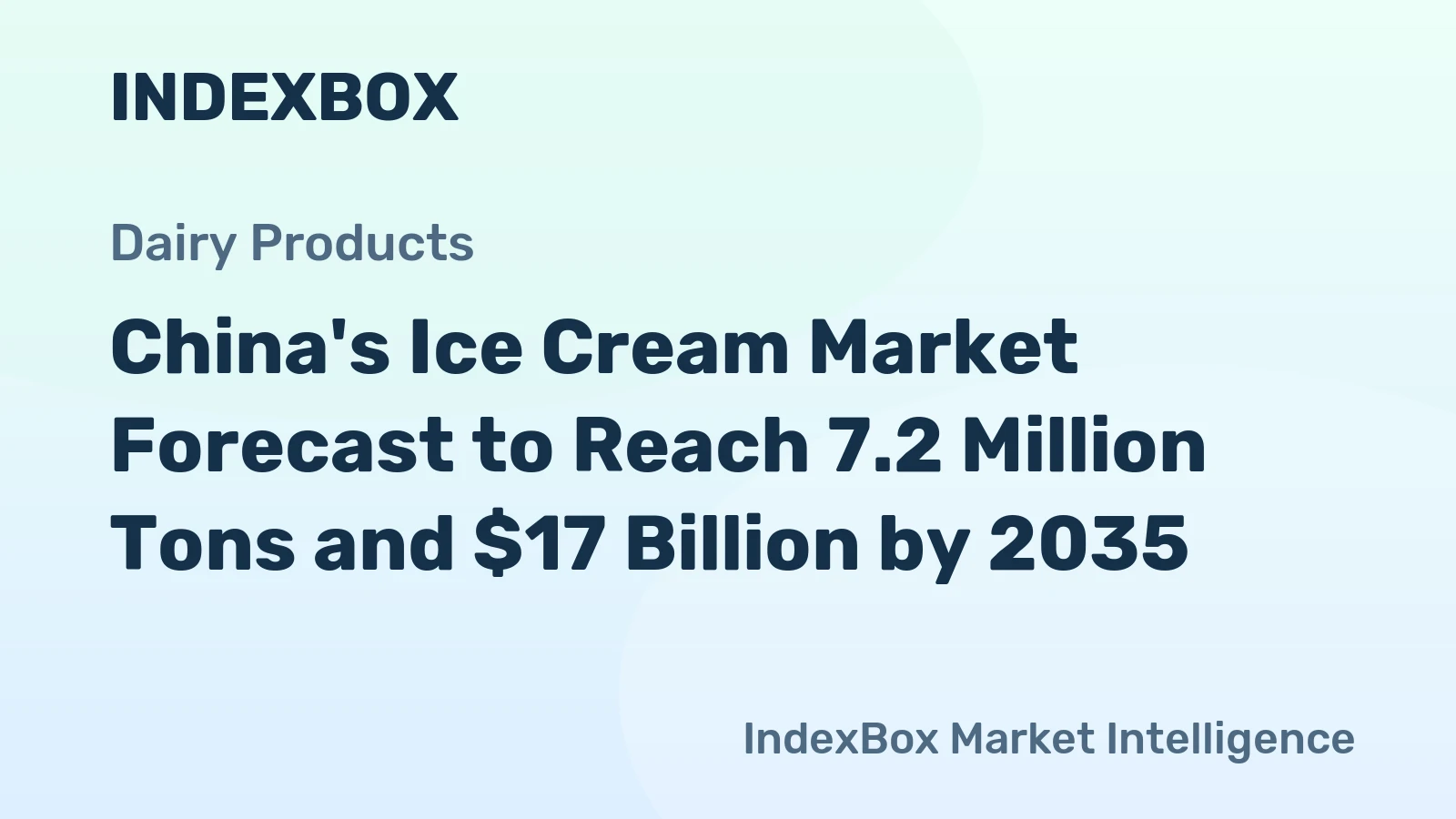 China's Ice Cream Market Forecast to Reach 7.2 Million Tons and $17 Billion by 2035