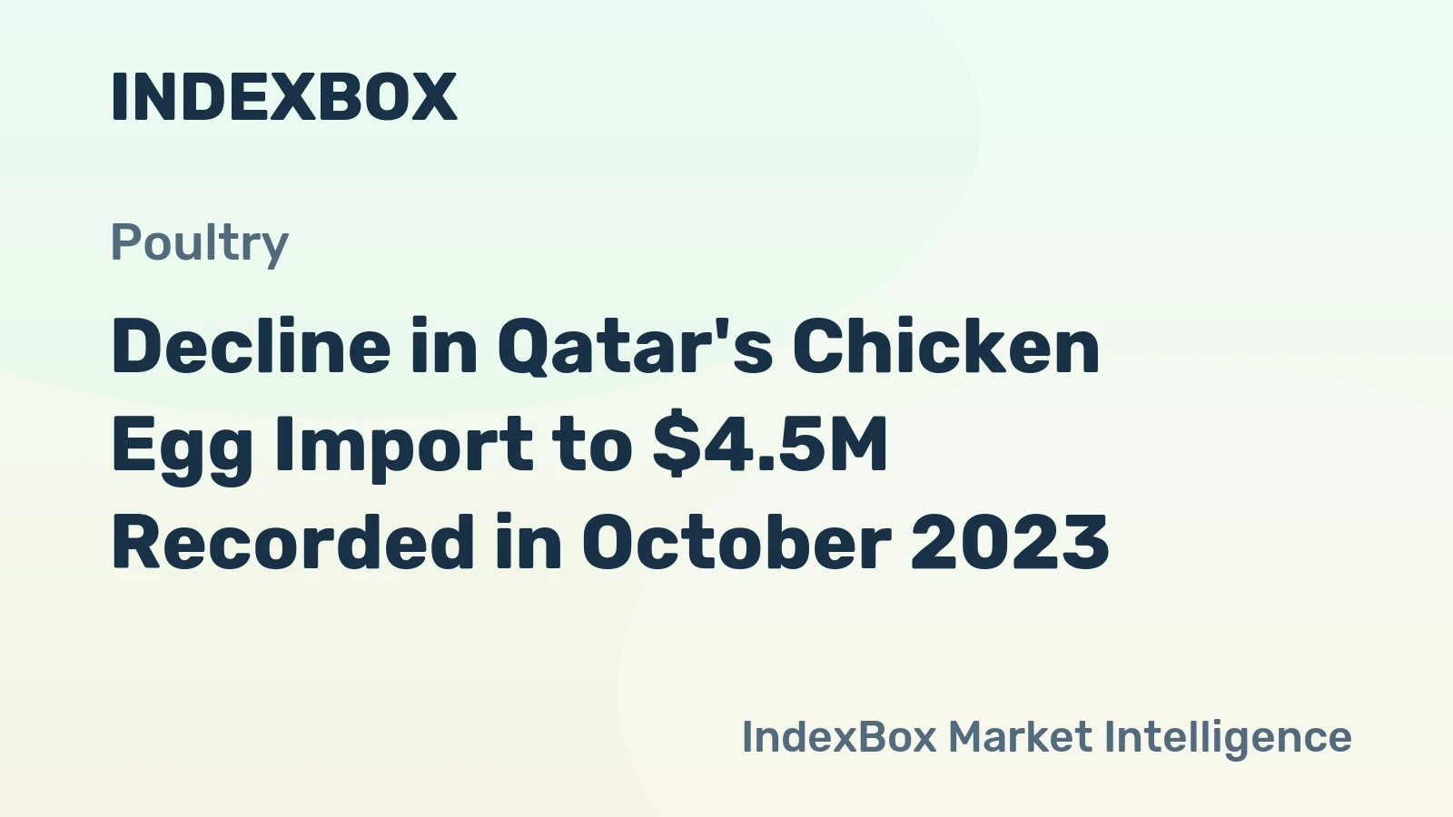 Decline in Qatar's Chicken Egg Import to $4.5M Recorded in October 2023