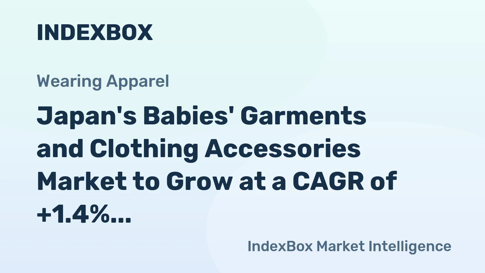 Japan's Babies' Garments and Clothing Accessories Market to Grow at a CAGR of +1.4% from 2024 to 2035, Reaching 121M Units