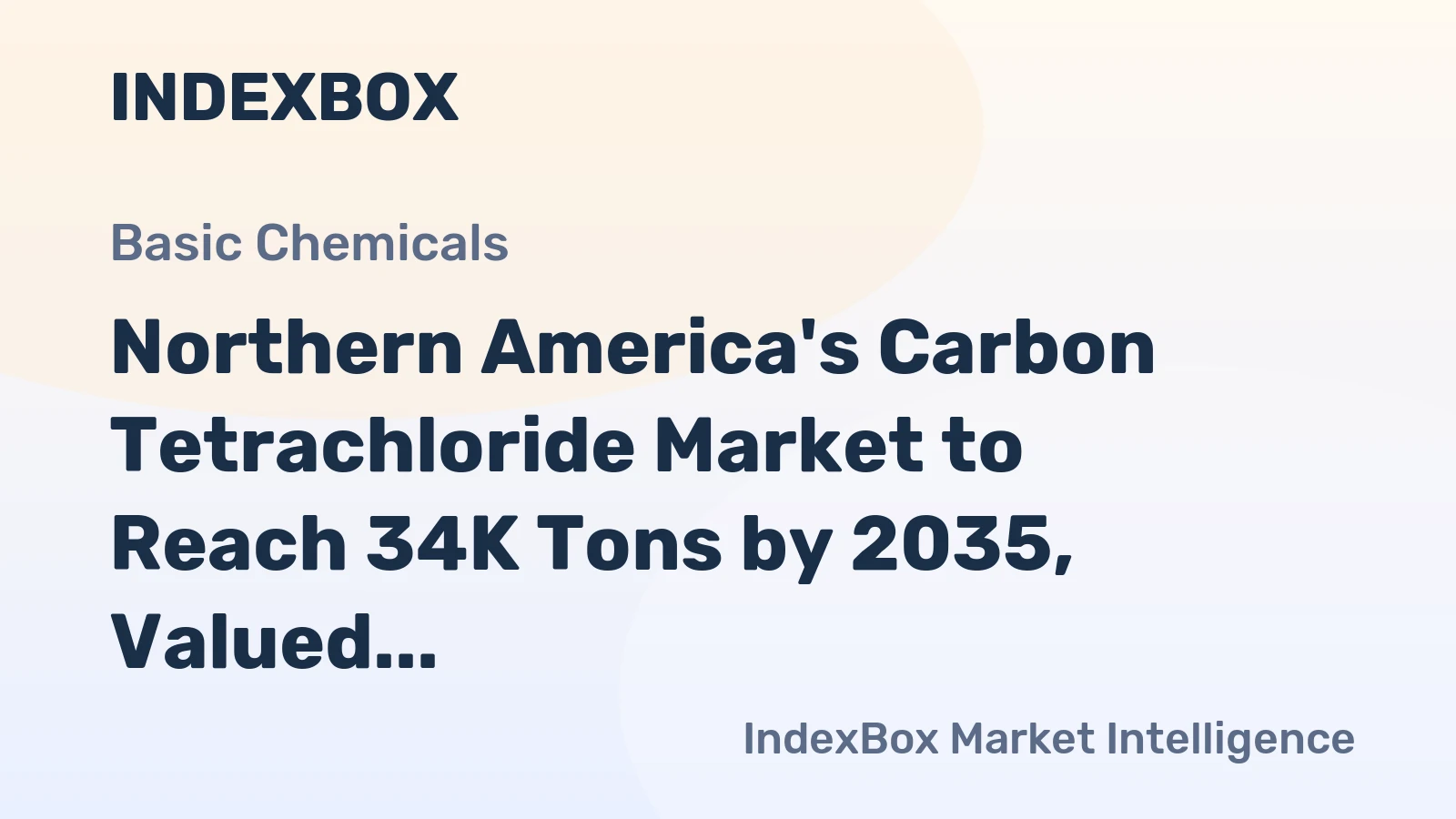 Northern America's Carbon Tetrachloride Market to Reach 34K Tons by 2035, Valued at $1.9B