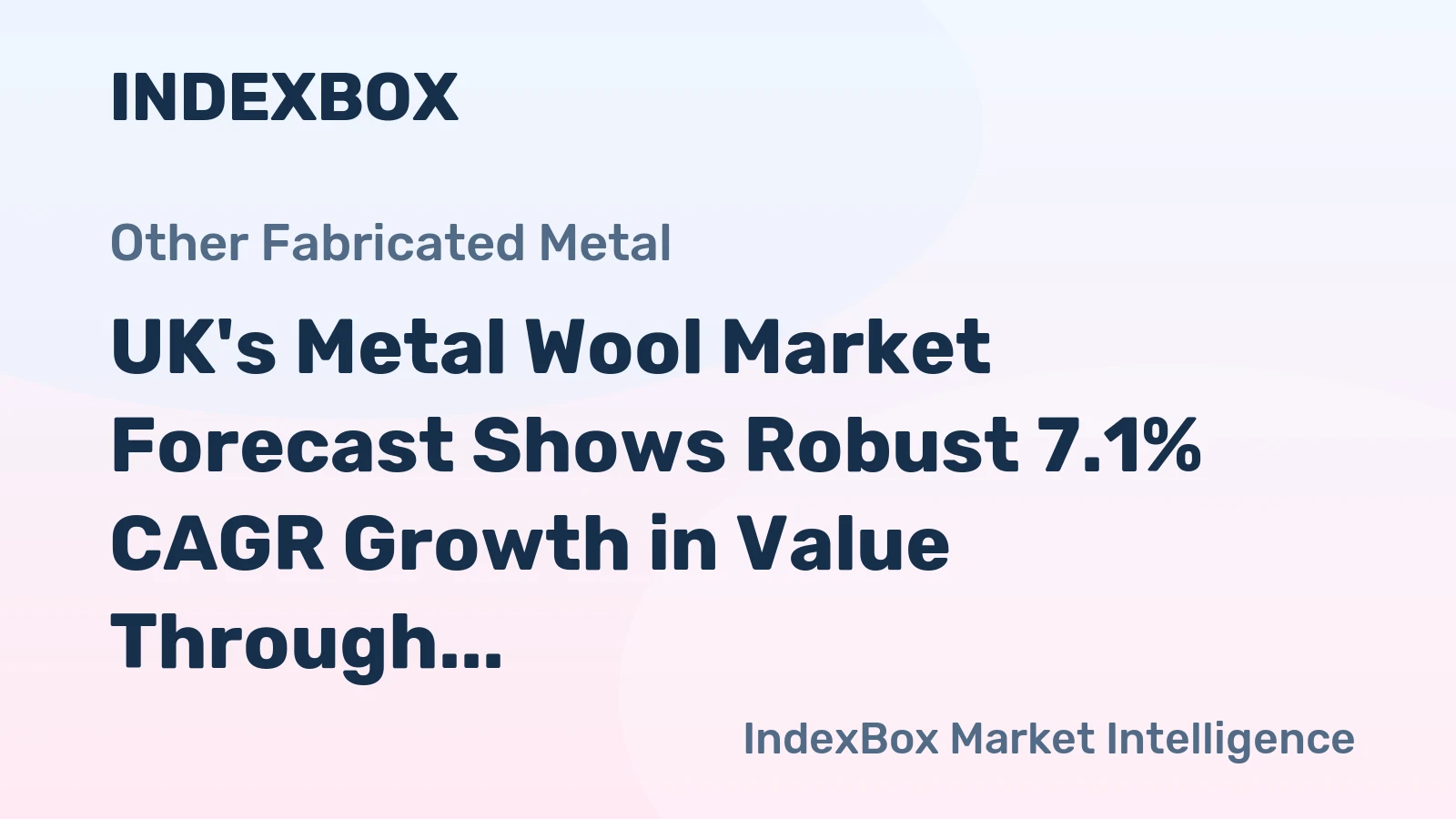 UK's Metal Wool Market Forecast Shows Robust 7.1% CAGR Growth in Value Through 2035