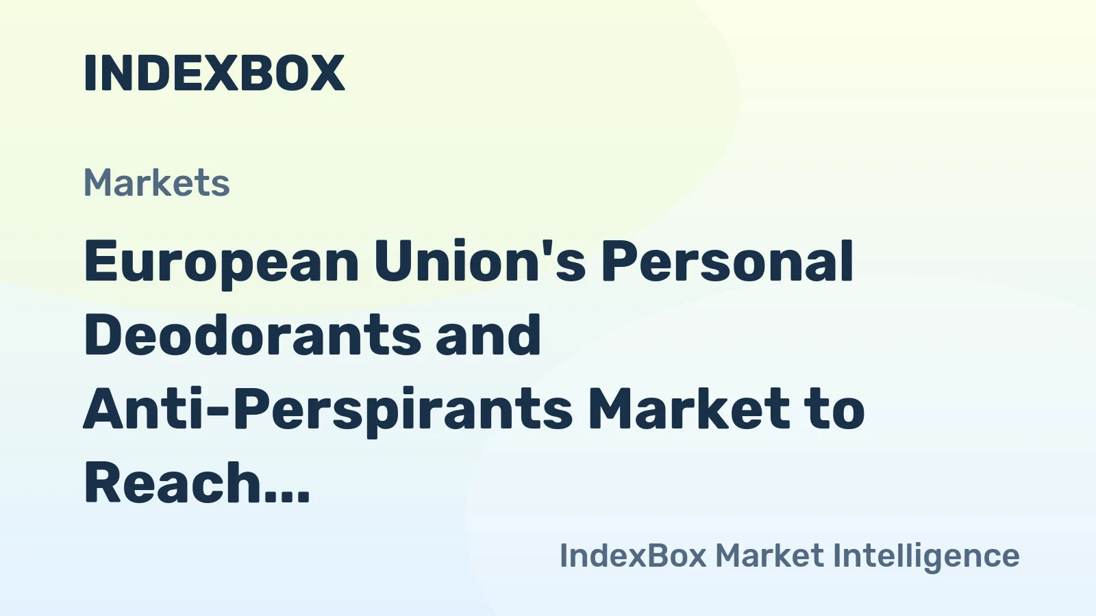 European Union's Personal Deodorants and Anti-Perspirants Market to Reach 194K tons by 2035 with +0.6% CAGR