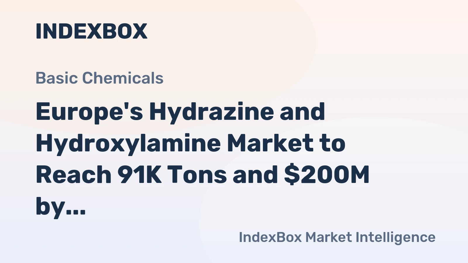 Europe's Hydrazine and Hydroxylamine Market to Reach 91K Tons and $200M by 2035