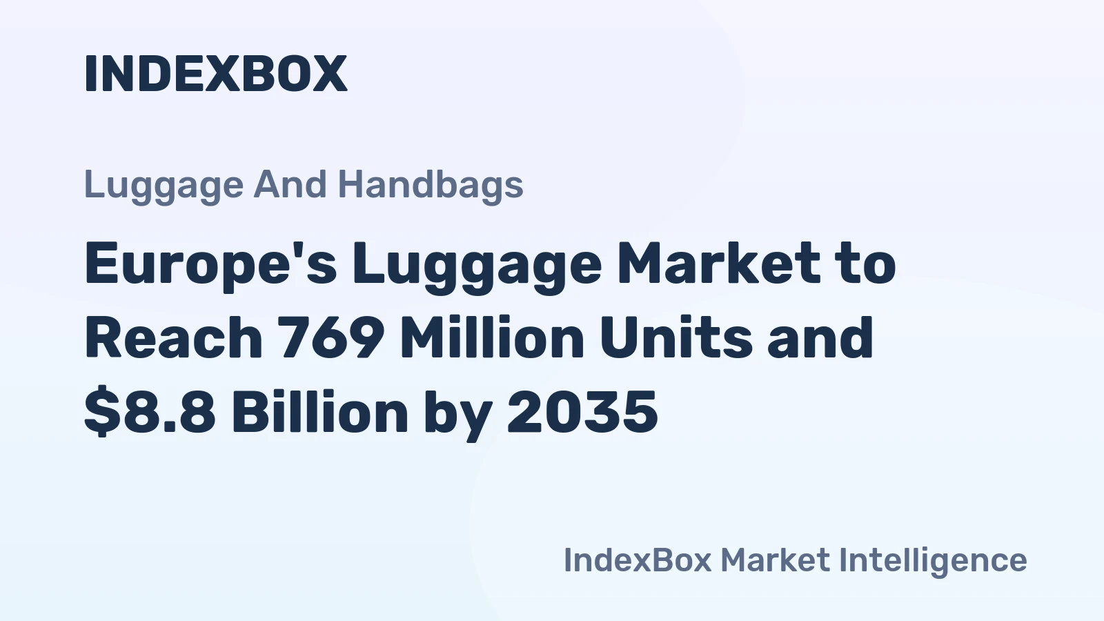 Europe's Luggage Market to Reach 769 Million Units and $8.8 Billion by 2035