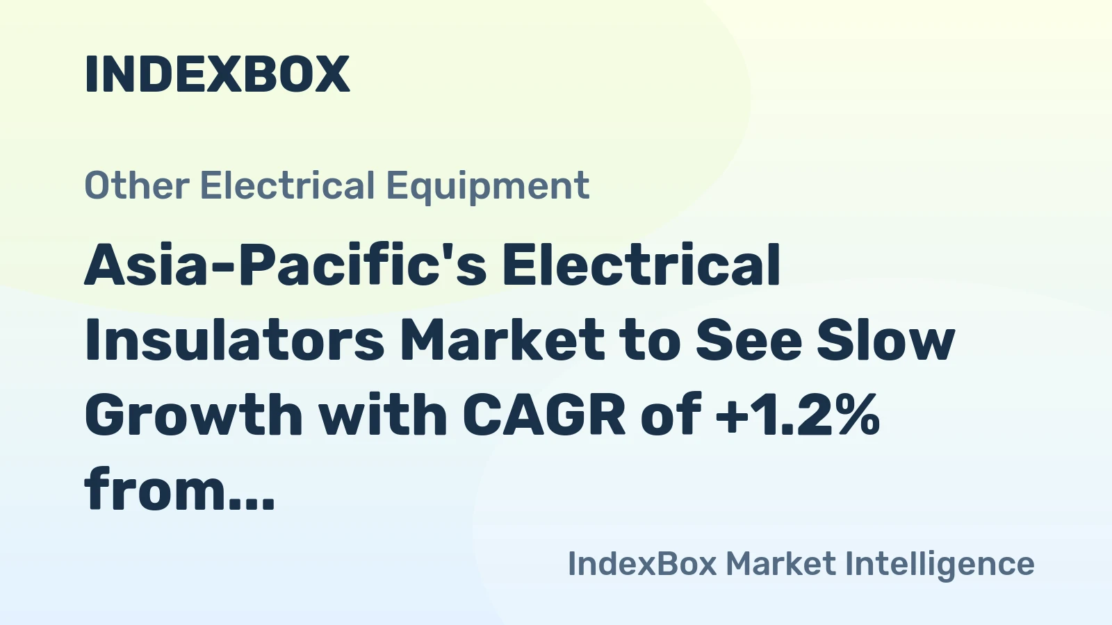 Asia-Pacific's Electrical Insulators Market to See Slow Growth with CAGR of +1.2% from 2024 to 2035