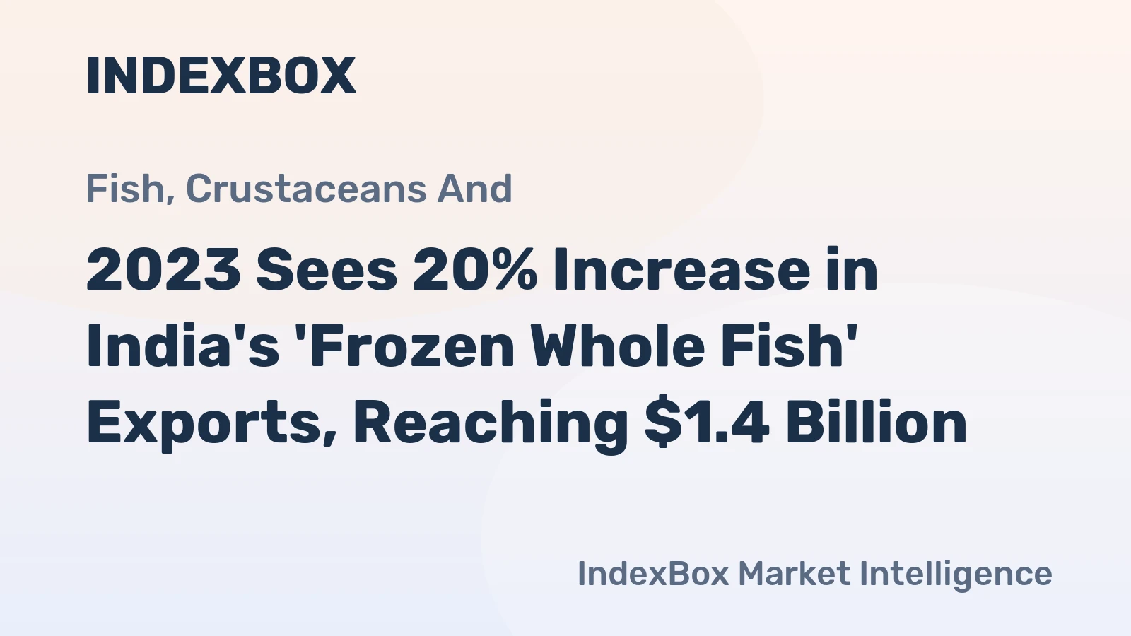 2023 Sees 20% Increase in India's 'Frozen Whole Fish' Exports, Reaching $1.4 Billion