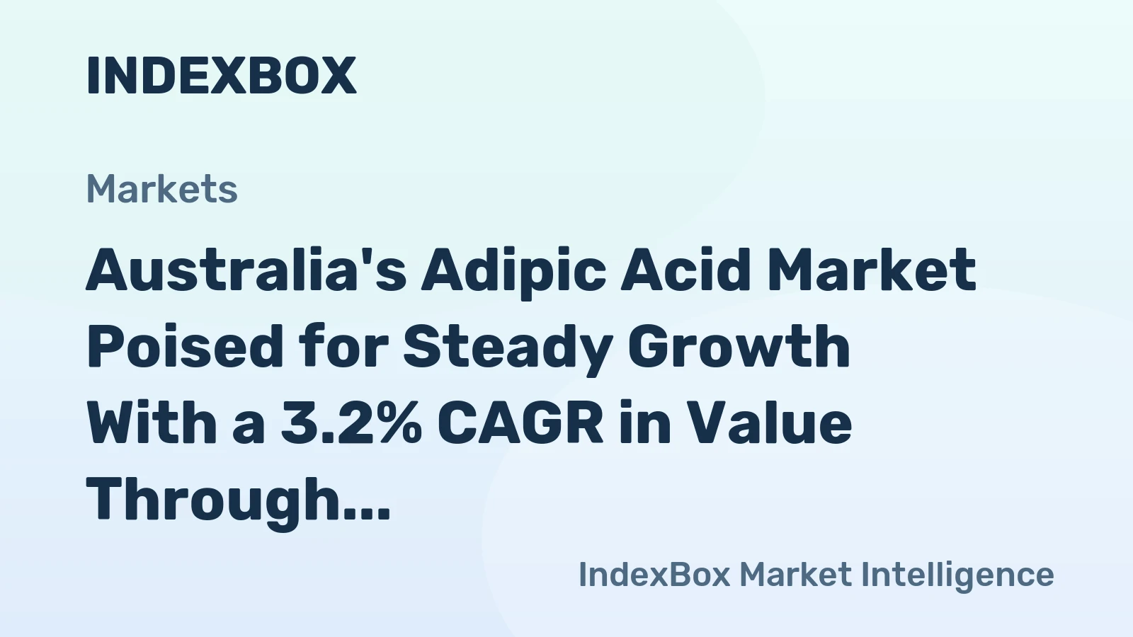Australia's Adipic Acid Market Poised for Steady Growth With a 3.2% CAGR in Value Through 2035