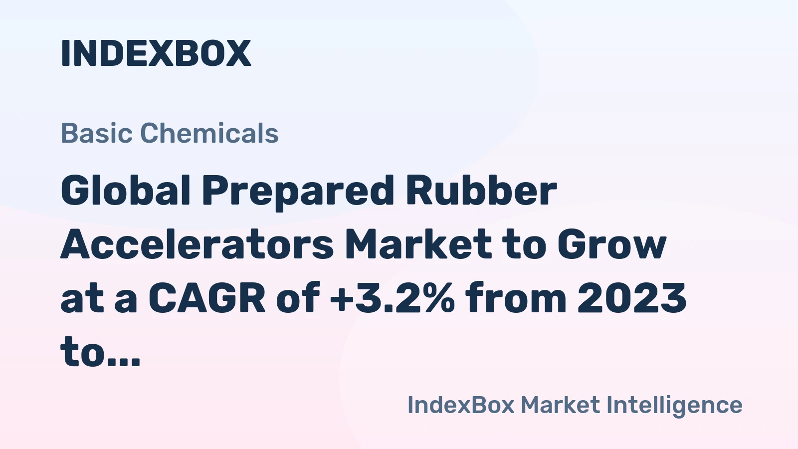 Global Prepared Rubber Accelerators Market to Grow at a CAGR of +3.2% from 2023 to 2030, Reaching 531K Tons