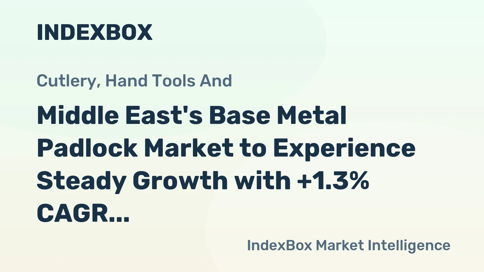 Middle East's Base Metal Padlock Market to Experience Steady Growth with +1.3% CAGR Reaching $152M by 2035