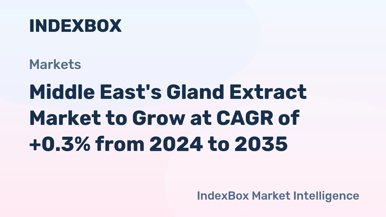 Middle East's Gland Extract Market to Grow at CAGR of +0.3% from 2024 to 2035