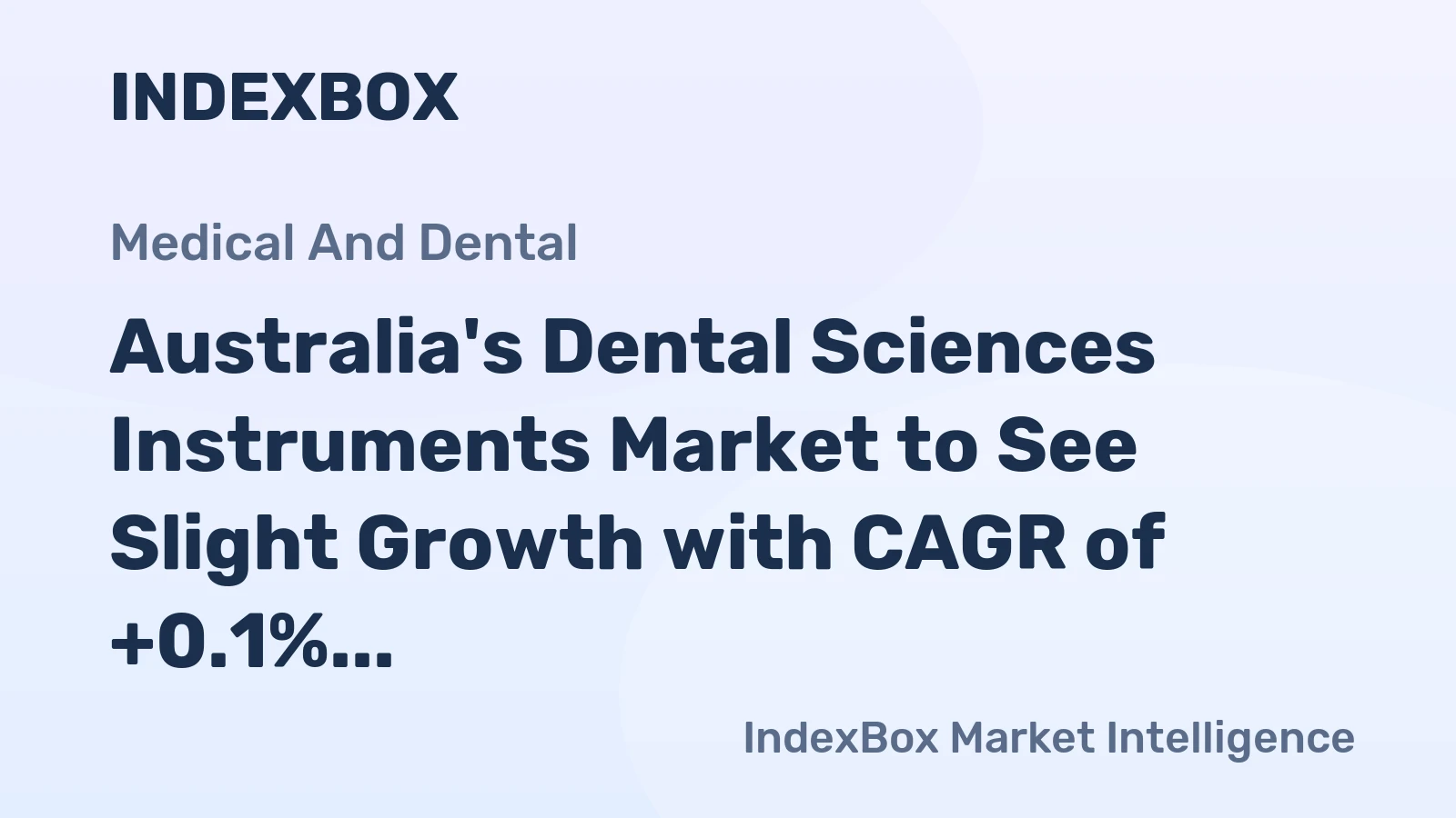 Australia's Dental Sciences Instruments Market to See Slight Growth with CAGR of +0.1% from 2024 to 2035