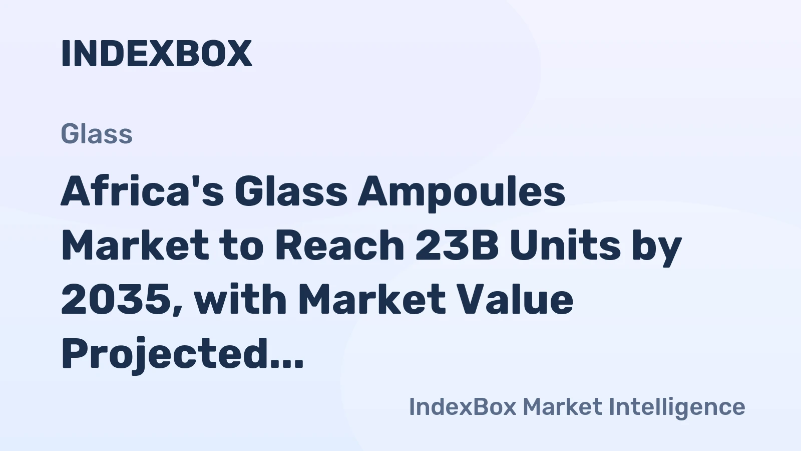 Africa's Glass Ampoules Market to Reach 23B Units by 2035, with Market Value Projected at $118.7B