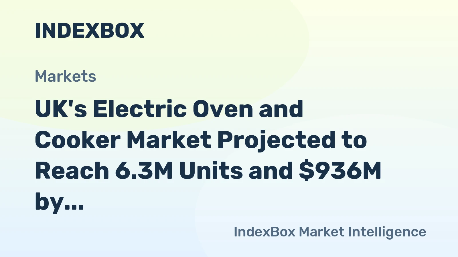 UK's Electric Oven and Cooker Market Projected to Reach 6.3M Units and $936M by 2035