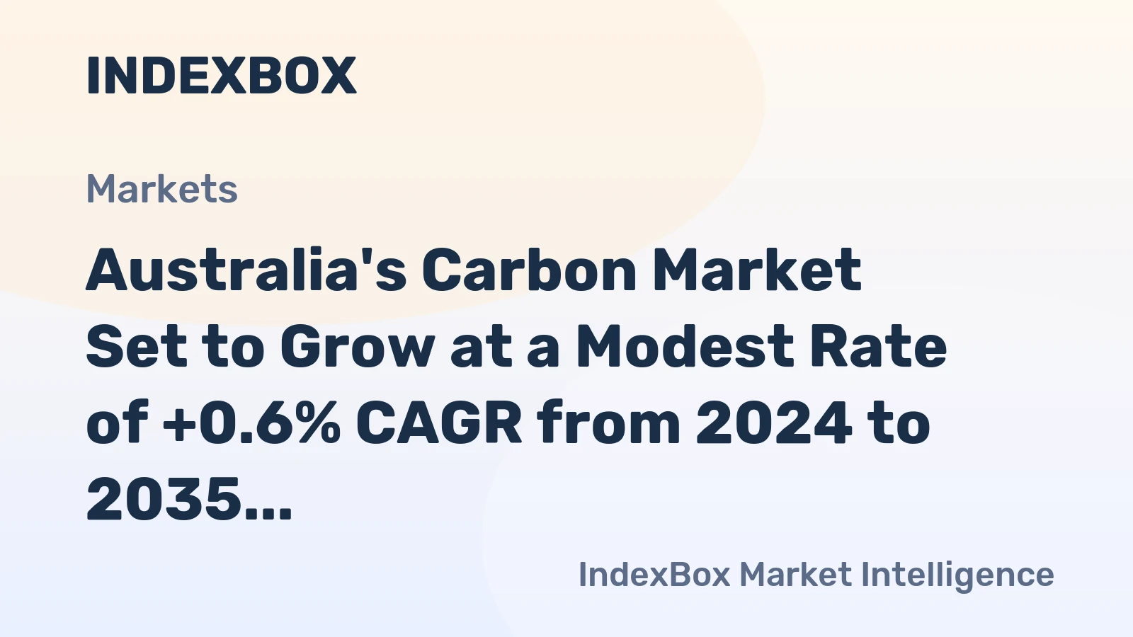 Australia's Carbon Market Set to Grow at a Modest Rate of +0.6% CAGR from 2024 to 2035