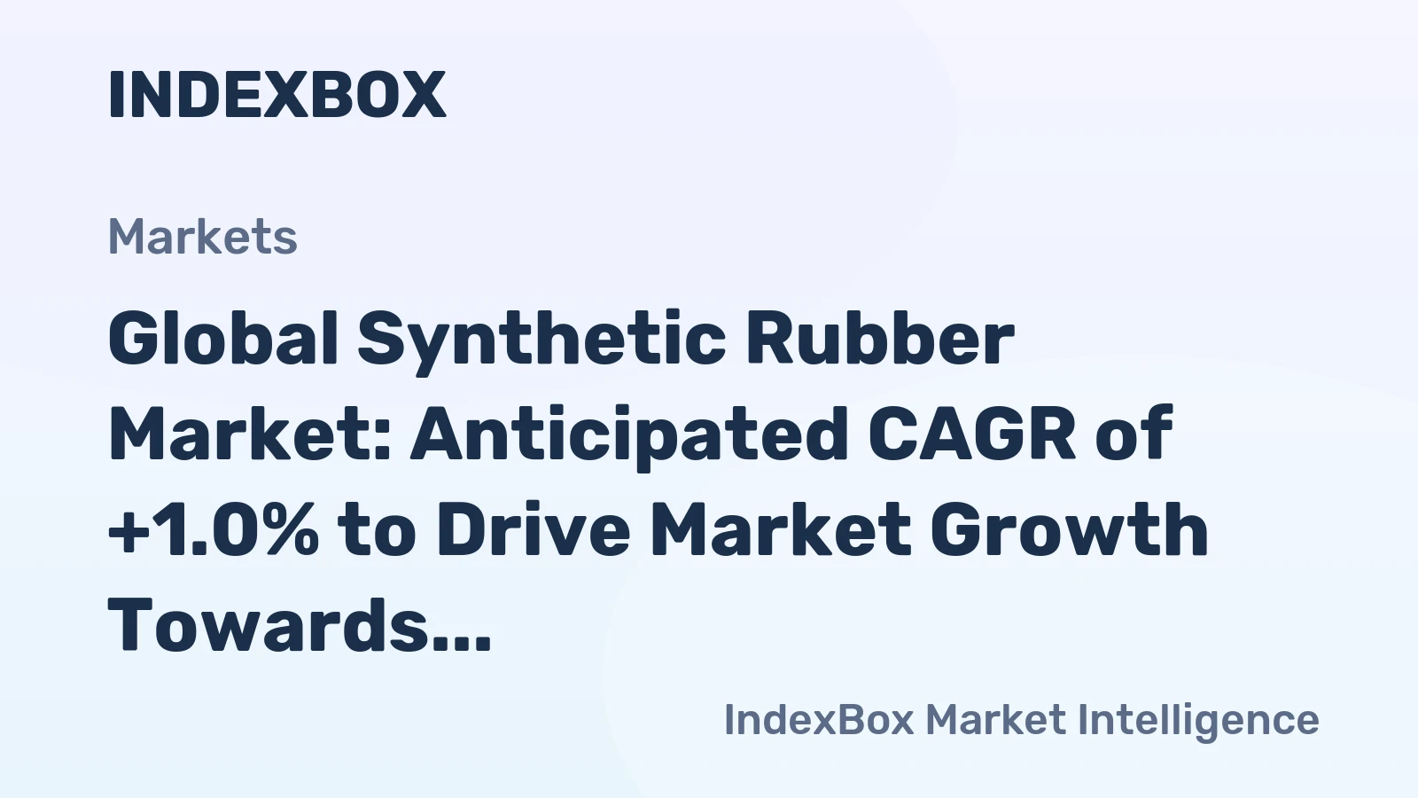 Global Synthetic Rubber Market: Anticipated CAGR of +1.0% to Drive Market Growth Towards 26M Tons by 2035