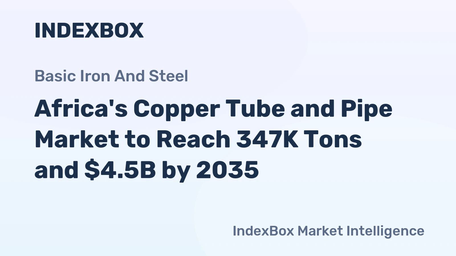 Africa's Copper Tube and Pipe Market to Reach 347K Tons and $4.5B by 2035