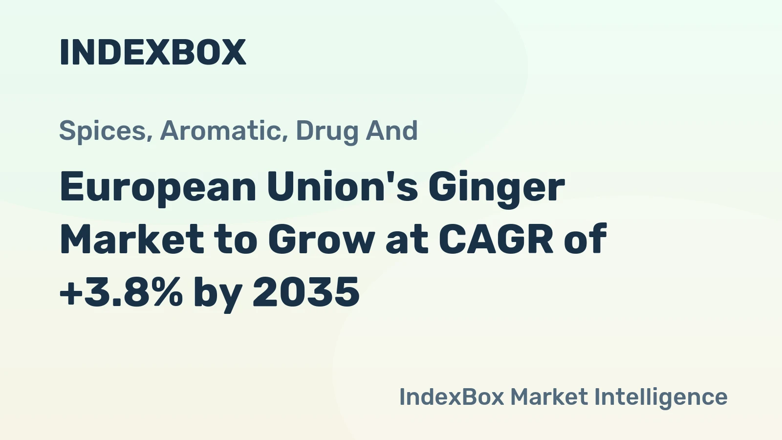 European Union's Ginger Market to Grow at CAGR of +3.8% by 2035