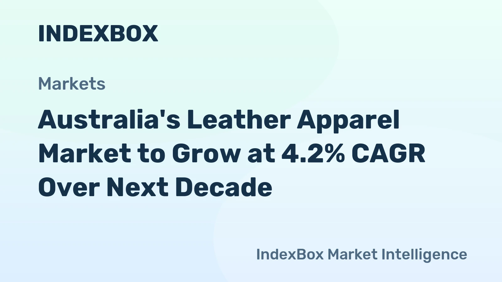 Australia's Leather Apparel Market to Grow at 4.2% CAGR Over Next Decade