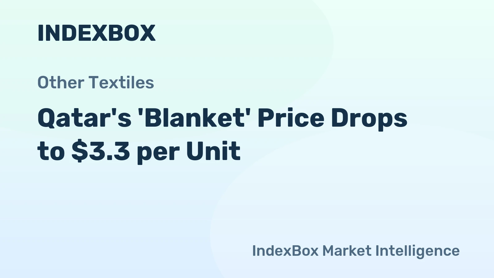 Qatar's 'Blanket' Price Drops to $3.3 per Unit
