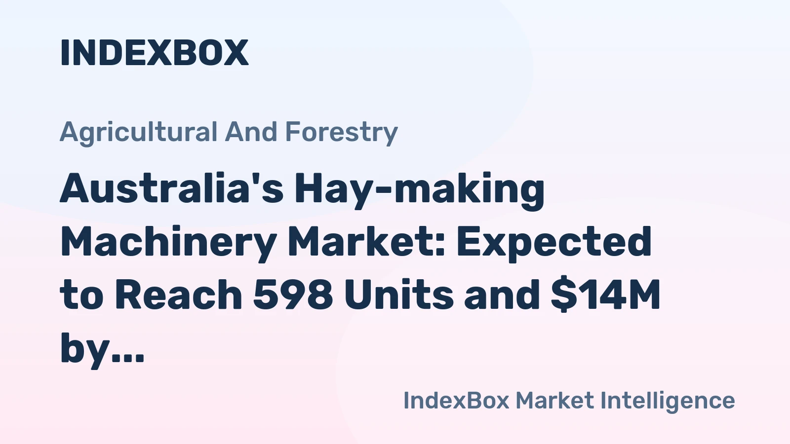 Australia's Hay-making Machinery Market: Expected to Reach 598 Units and $14M by 2035