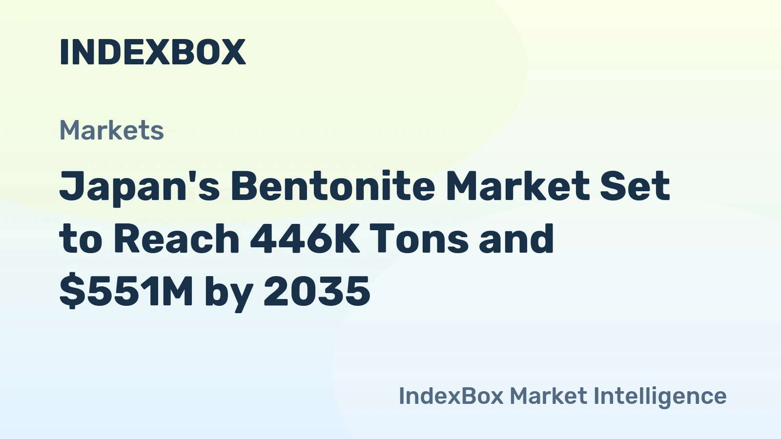 Japan's Bentonite Market Set to Reach 446K Tons and $551M by 2035