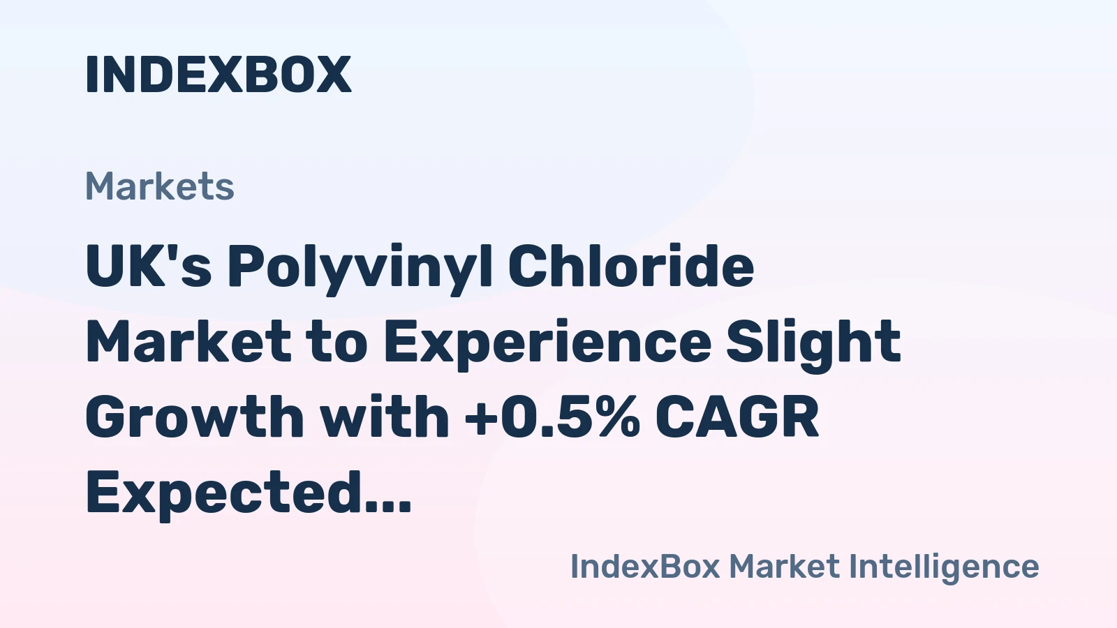 UK's Polyvinyl Chloride Market to Experience Slight Growth with +0.5% CAGR Expected Over the Next Decade
