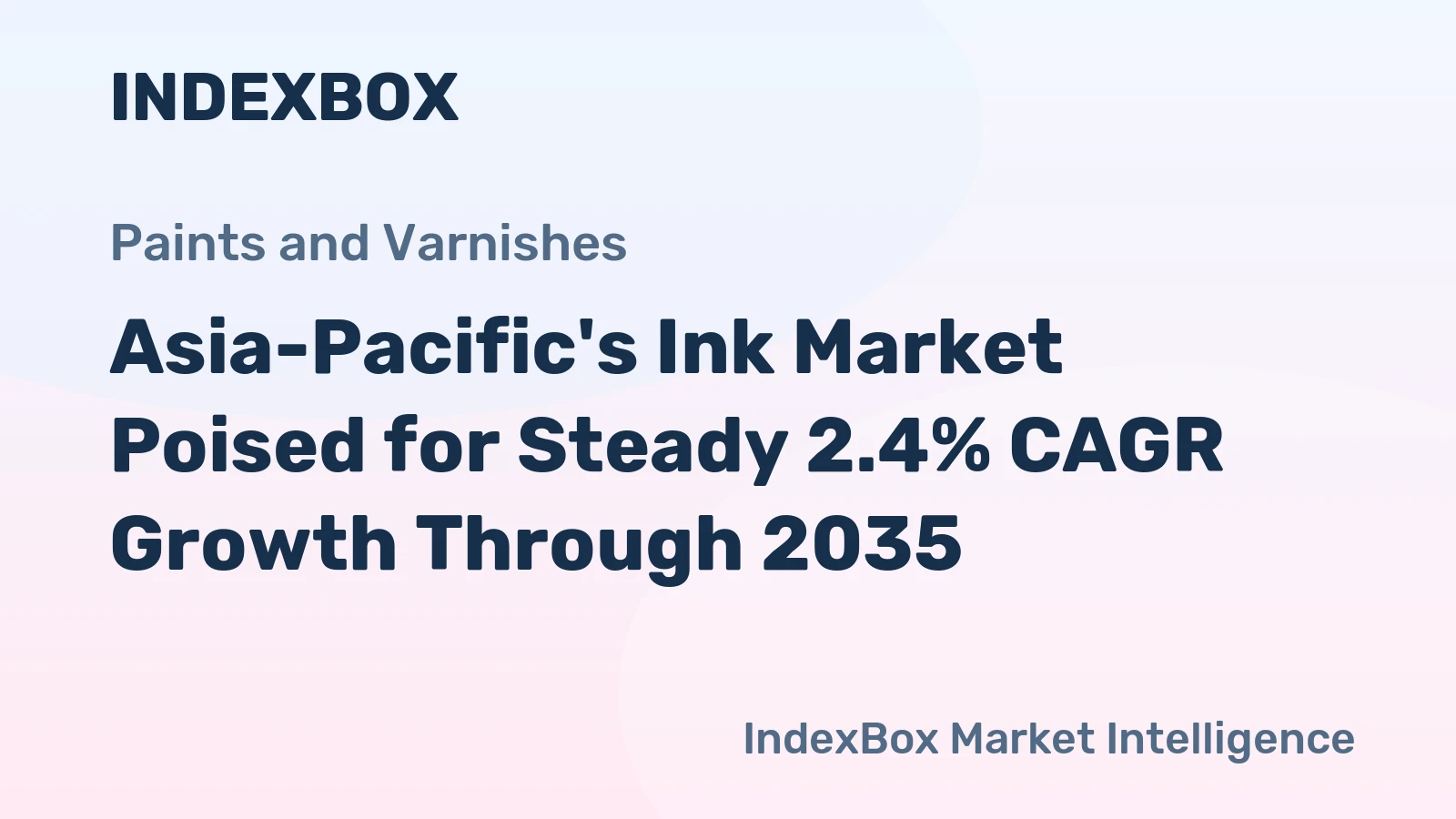 Asia-Pacific's Ink Market Poised for Steady 2.4% CAGR Growth Through 2035