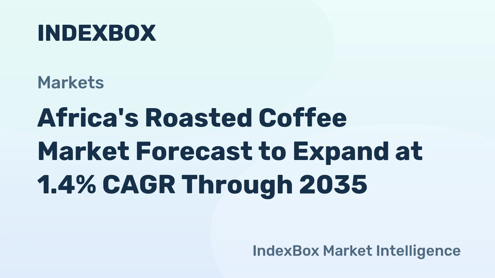 Africa's Roasted Coffee Market Forecast to Expand at 1.4% CAGR Through 2035